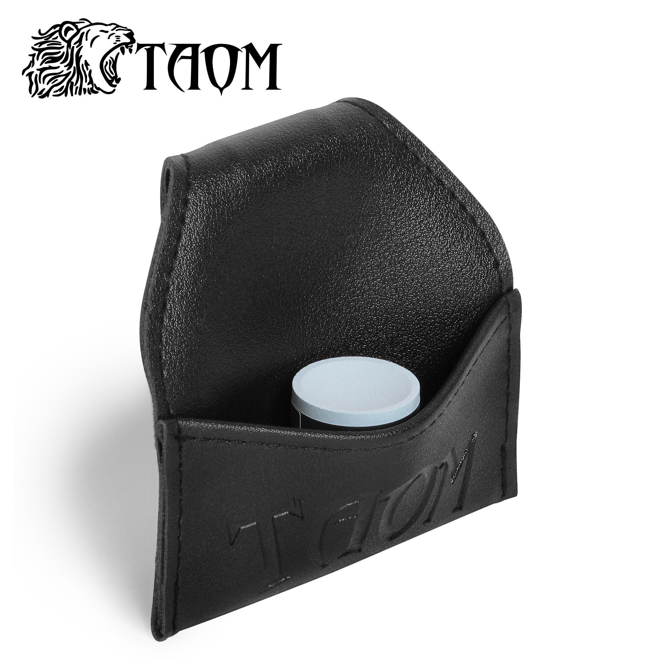 Набор, мел для бильярда Taom 2.0 Blue и держатель Taom Chalk Bag