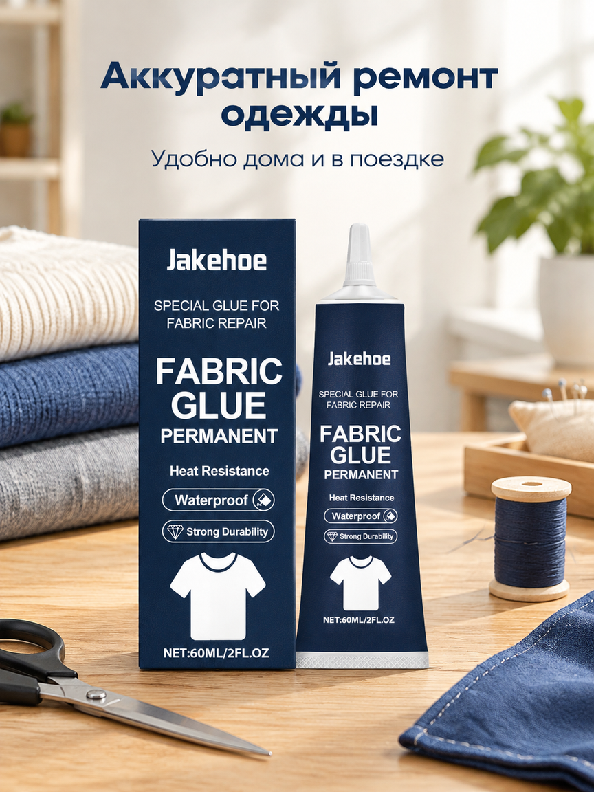 Клей для ремонта тканей Jakehoe: бесшовное и прочное соединение одежды, текстиля и кожи за минуту