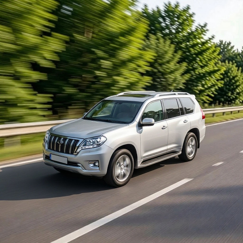 Машинка металлическая, Toyota Prado, 12см, серый