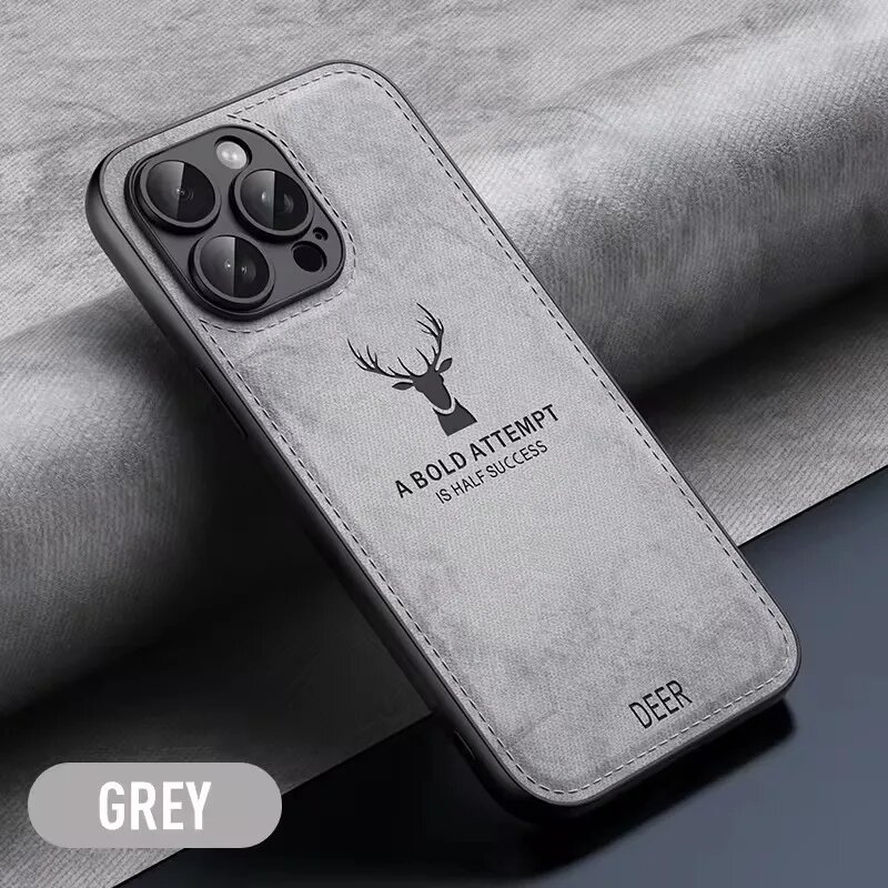 Серый чехол Deer для iPhone 15 Pro Max