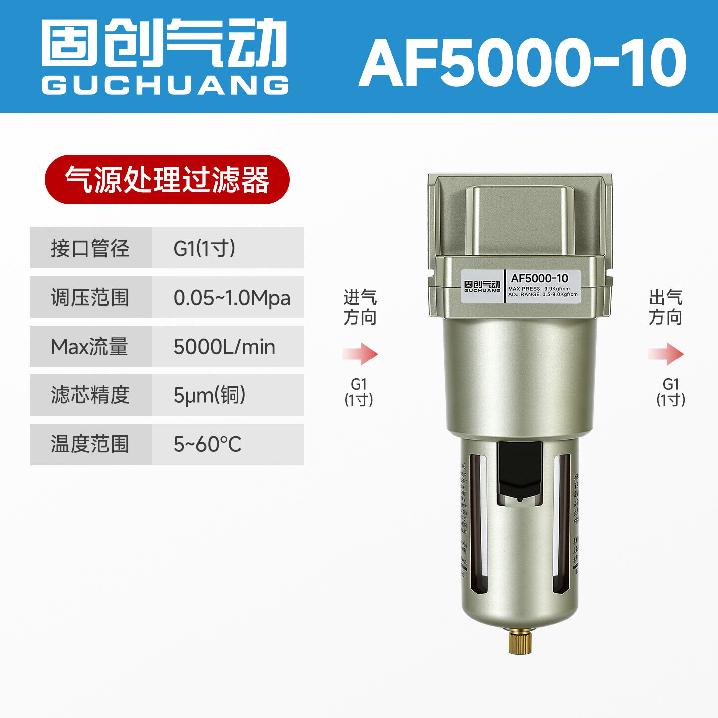 Воздушный фильтр SMC AF5000-10 пневмокомпоненты блок подготовки сжатого воздуха фильтр регулятор смазчик