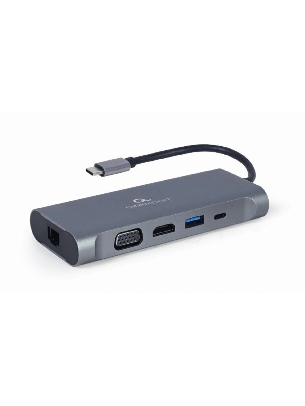 USB-хаб Cablexpert A-CM-COMBO7-01, Type-C 7 в 1, серый