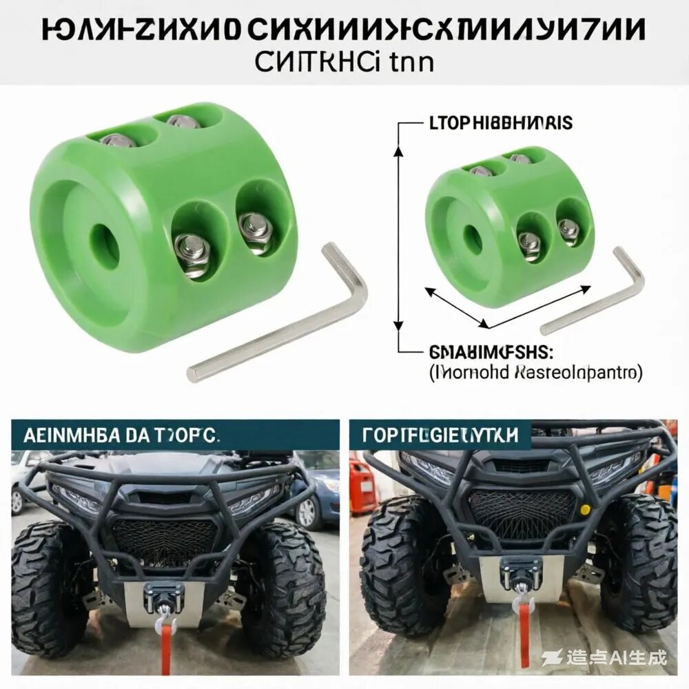 Стопор крюка лебедки для деталей модификации автомобиля (зеленый)