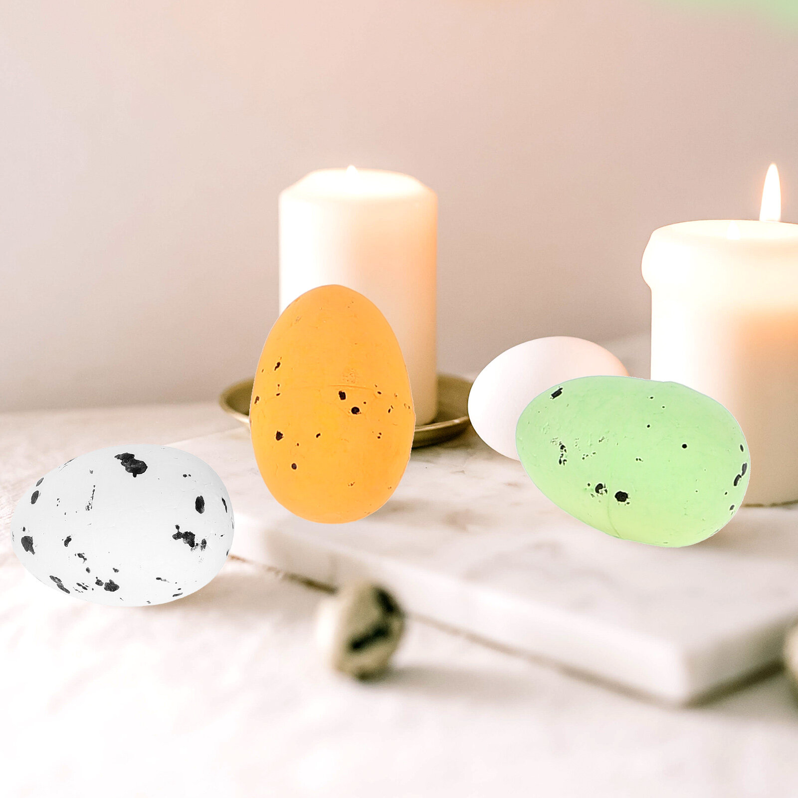 60 Шт Декоративные Пенопластовые Яйца Для Пасхи Вivid Egg Decor Размер 3.00X2.00X2.00CM