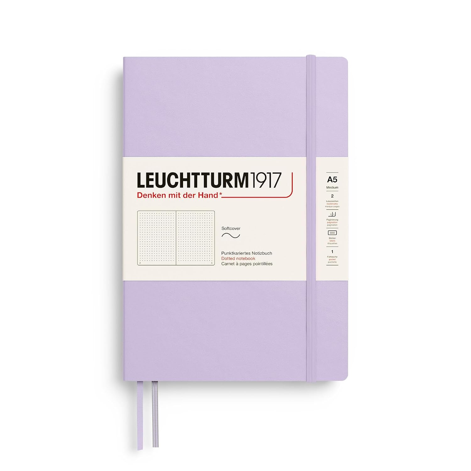 Блокнот Leuchtturm1917 формат А5 , в точку, мягкая обложка, 123 страницы оттенок Lilac