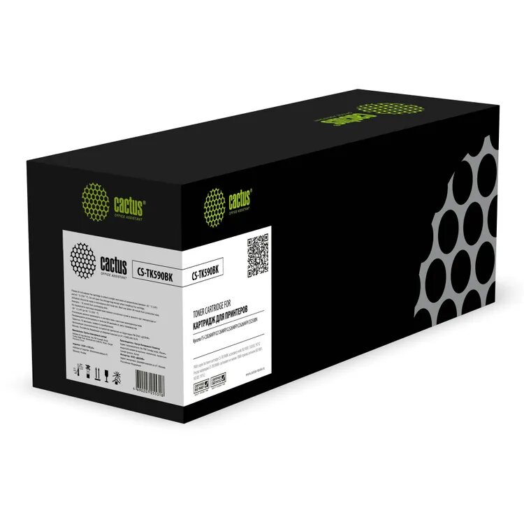 Картридж Cactus CS-TK590BK, TK-590K, черный