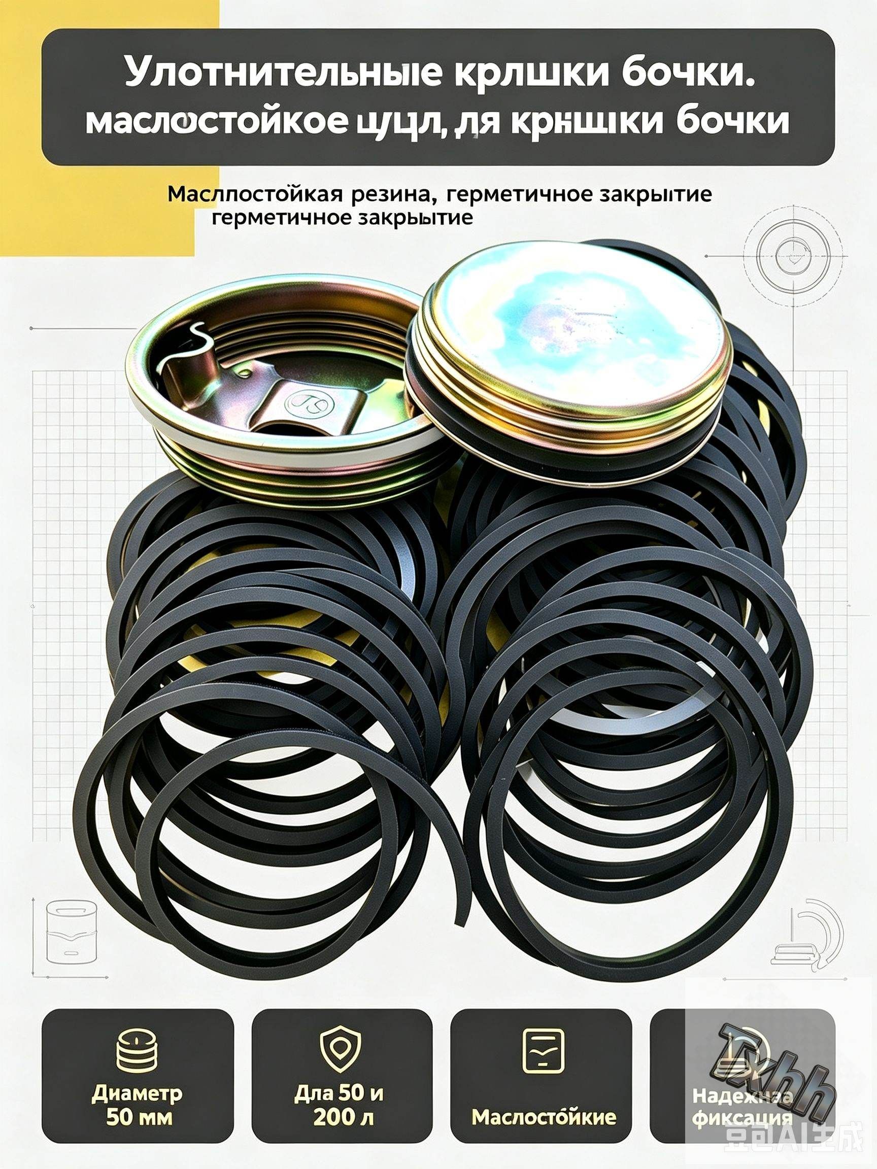 Уплотнитель для бидона 100 л 10 шт силикон