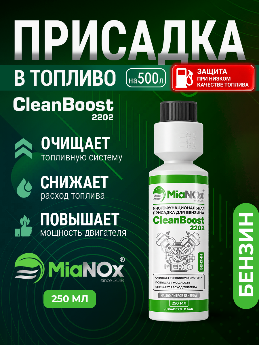 Присадка в бензин очиститель топливной системы MiaNOx 250 мл