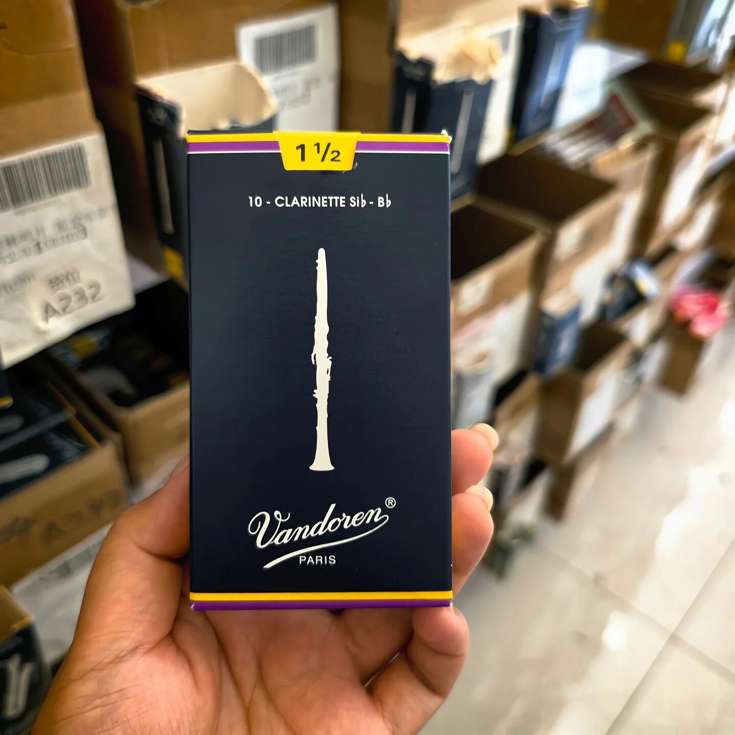 Vandoren Traditional Blue Box Трости для саксофонов и кларнетов 1.5-4.0 Черный, Clarinet 1.5