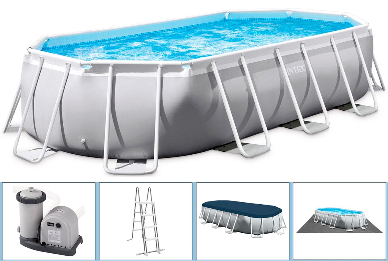 Каркасный бассейн INTEX Prism Frame Oval 26796, 503х274x122 см (комплект)
