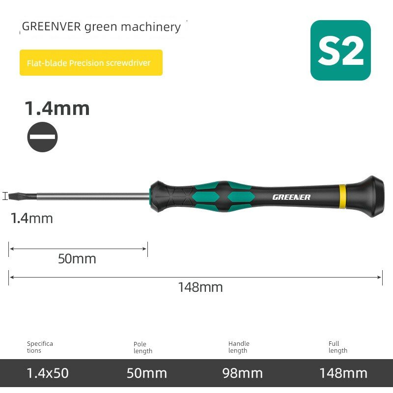 Отвертка Greenwood ｍａｓｔｅｒ Flathead 1.4x50мм для ремонта телефонов и часов