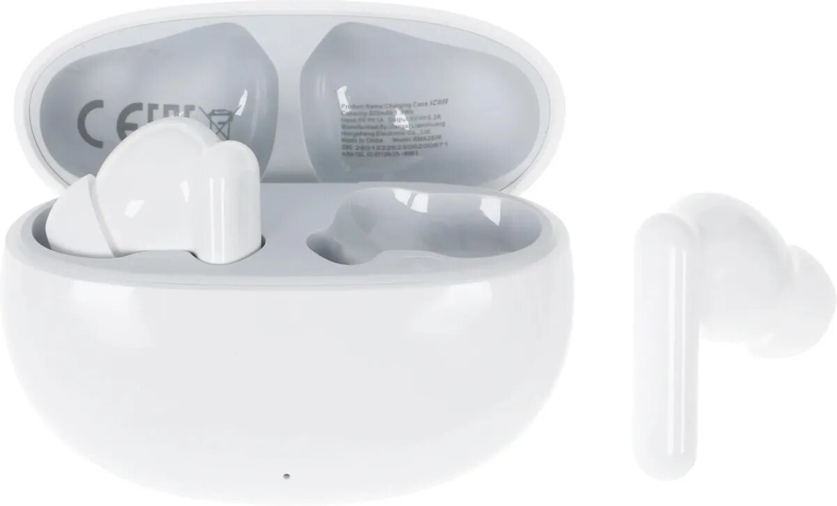Наушники REALME Buds Techlife, Bluetooth, внутриканальные, белый