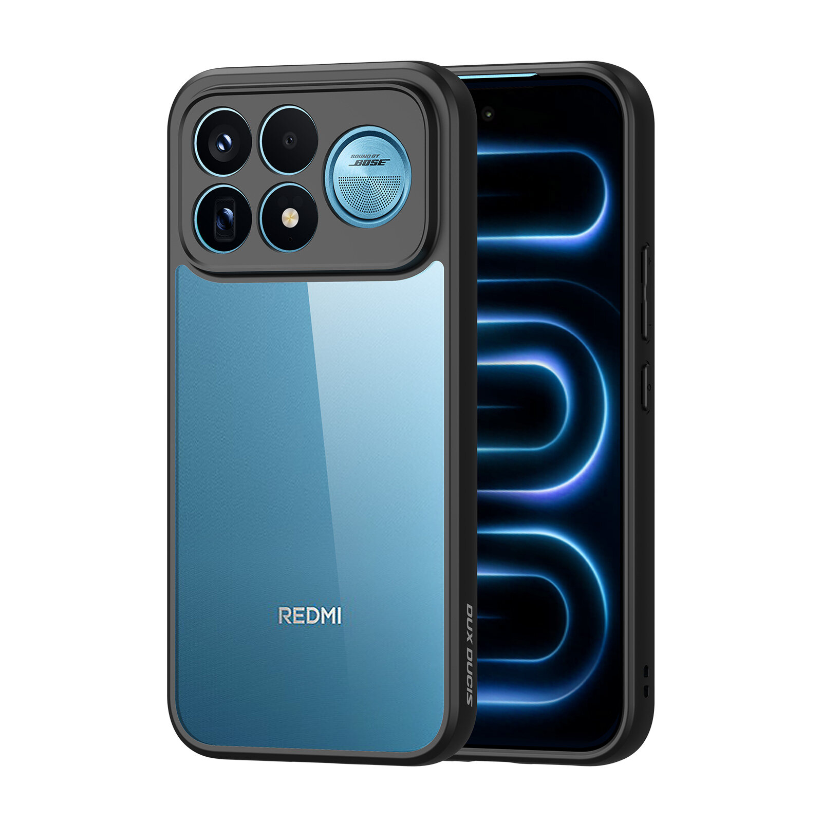 Чехол усиленный защитный с черными рамками для Xiaomi Poco F9 Ultra и Redmi K100 Pro Max, серия Aimo Series от Dux Ducis