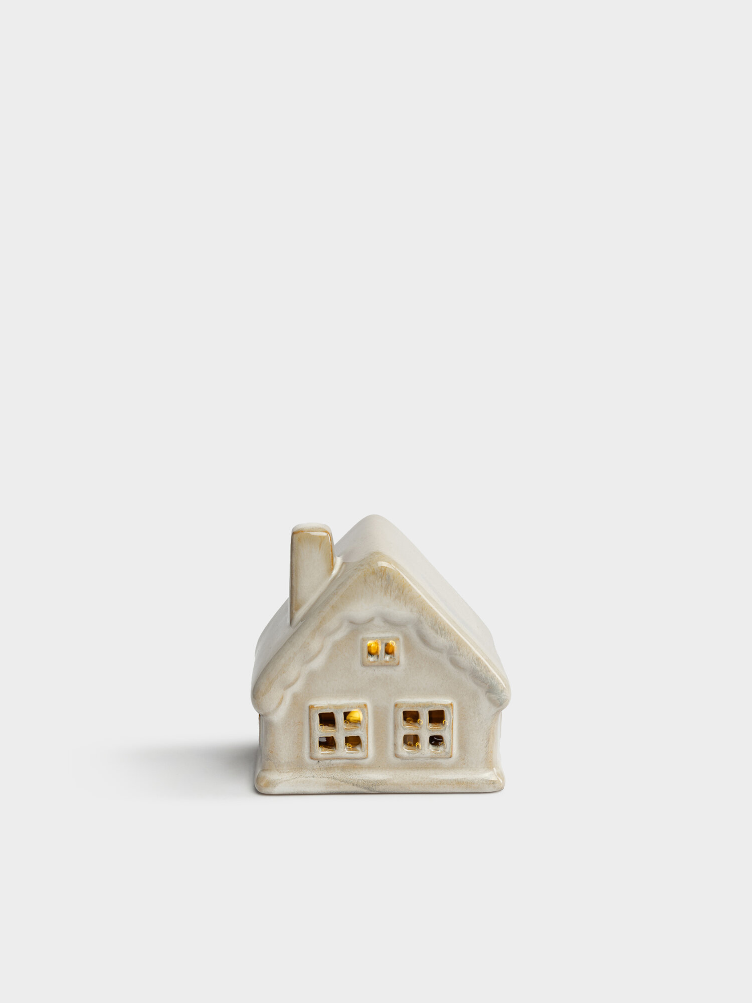 Статуэтка с подсветкой, 9 см, фарфор P, бежевая, Дом, House shape