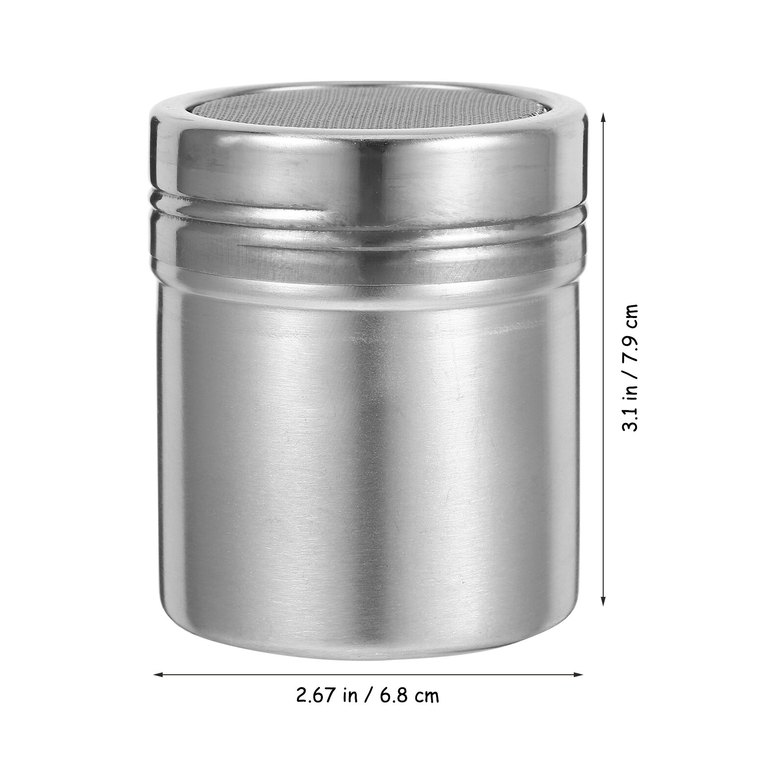 Ситечник Для Муки И Сахара С Крышкой И Ситом Серебристый 7.90X6.80X6.80Cm