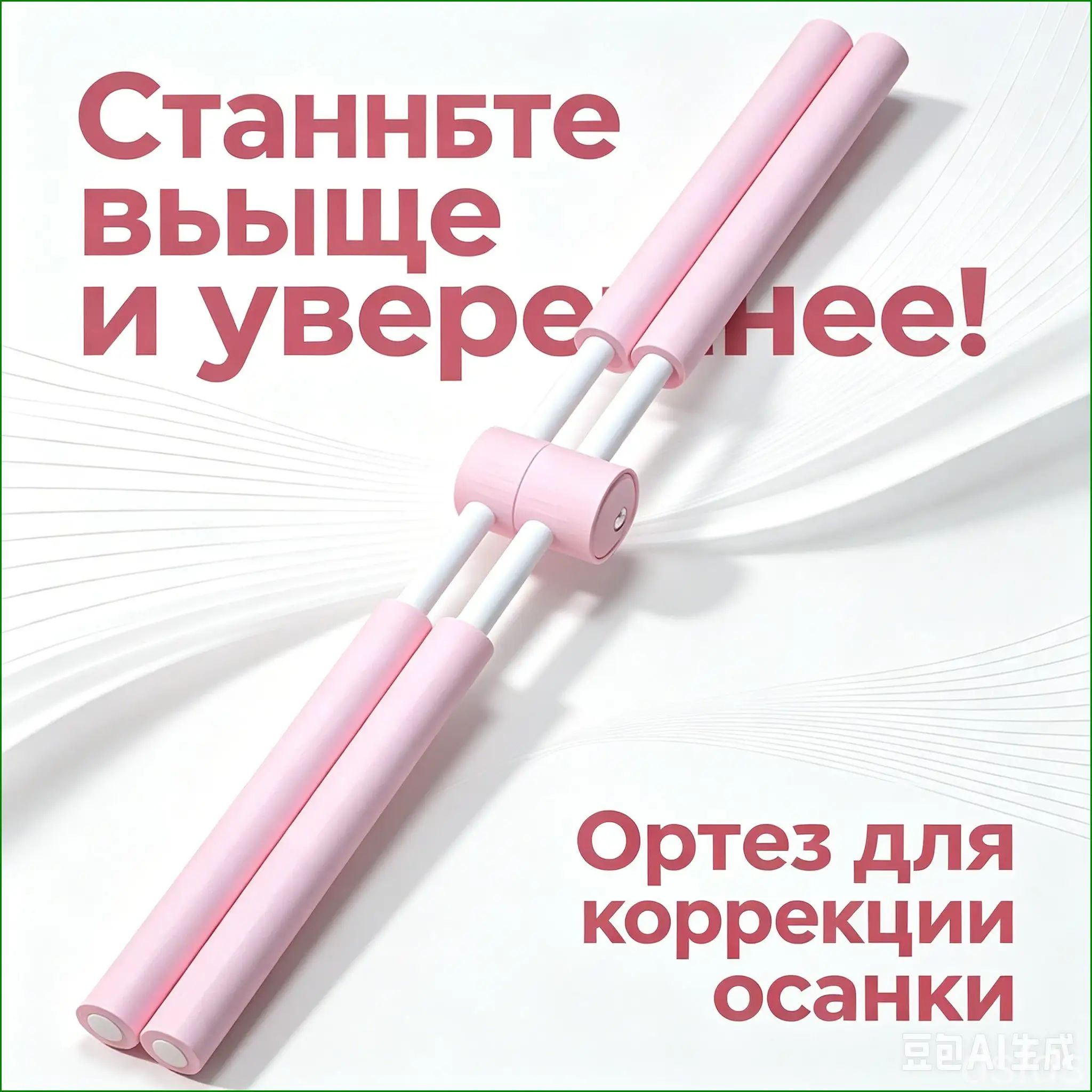Корректор осанки для взрослых, корректор горбуна, универсальные носилки, розовый, 1 шт