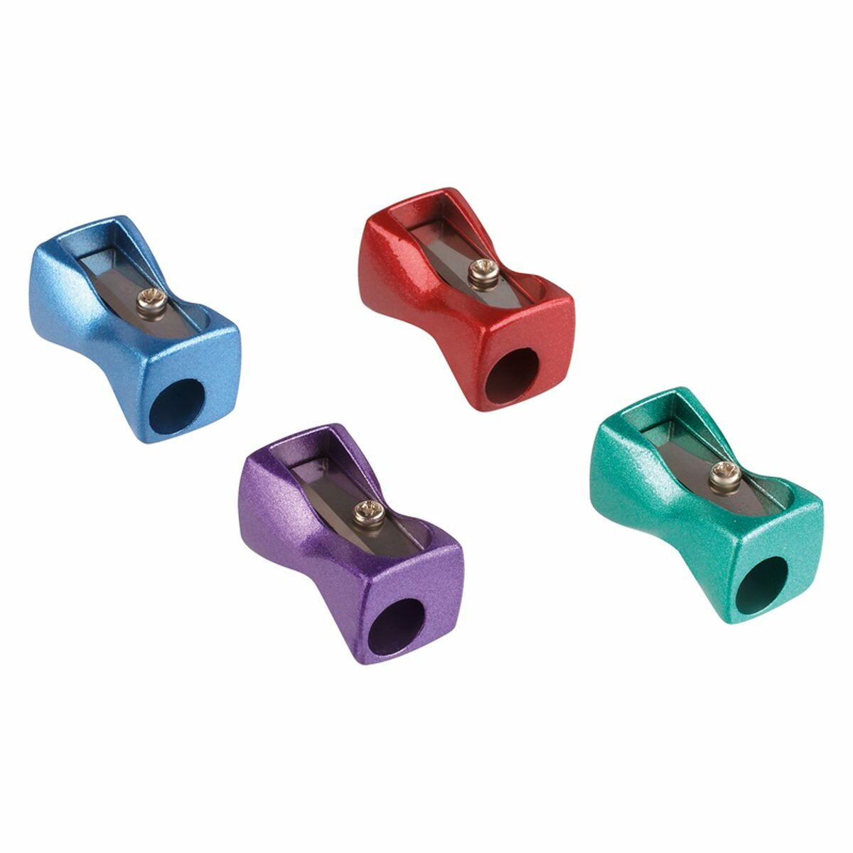 Точилка ручная металлическая ArtSpace Metallic (1 отверстие, без контейнера) (SR_44522), 24шт.