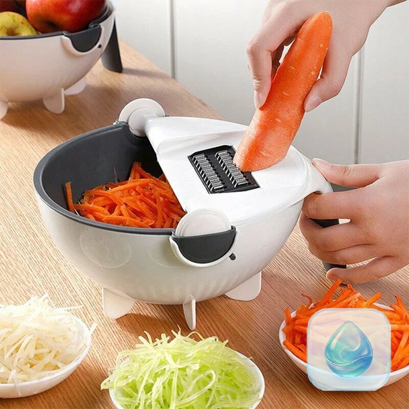 Овощерезка Magic Rotate с корзиной для слива, многофункциональная кухонная терка для овощей и фруктов, измельчитель