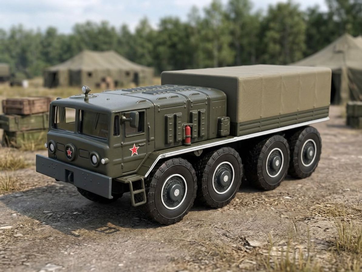 Масштабная модель 1/72 МАЗ-535А армейский тягач