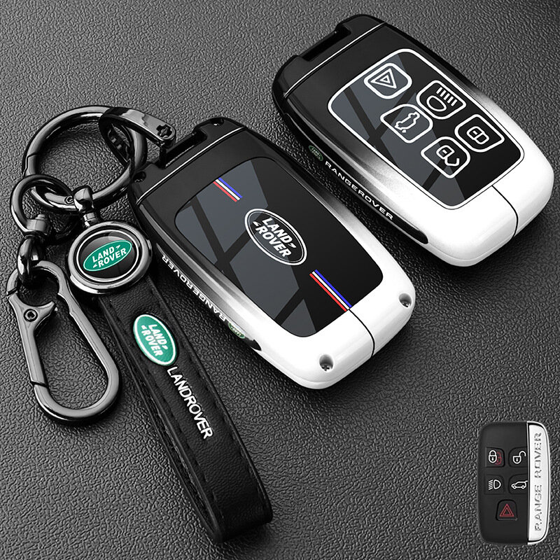 Кейс для ключа Land Rover A Style Leather Buckle Черный для Discovery 5, Discovery Sport, Range Rover Sport, Evoque,