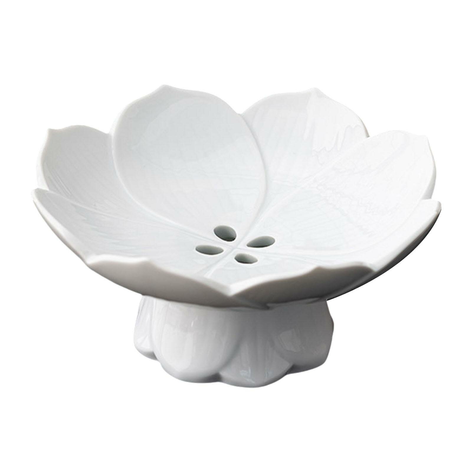 Ceramic Fruit Bowl Specialty Plates Multiuse with Drainer for Home Countetop White