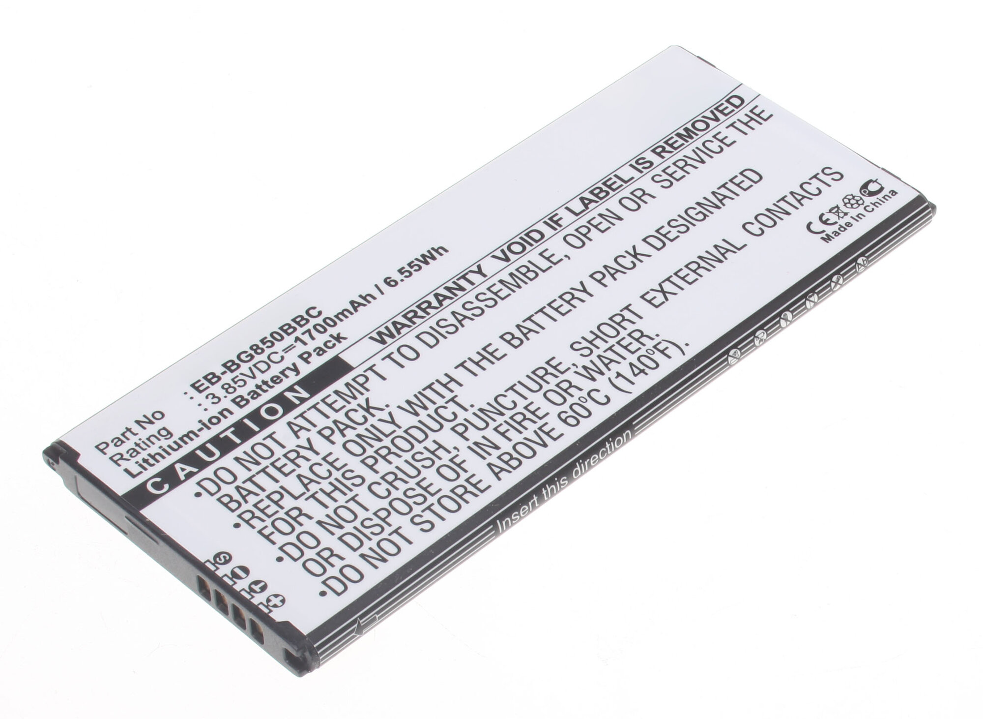 Аккумуляторная батарея iBatt 1700mAh для телефонов EB-BG850BBE, EB-BG850BBC, Galaxy Alpha