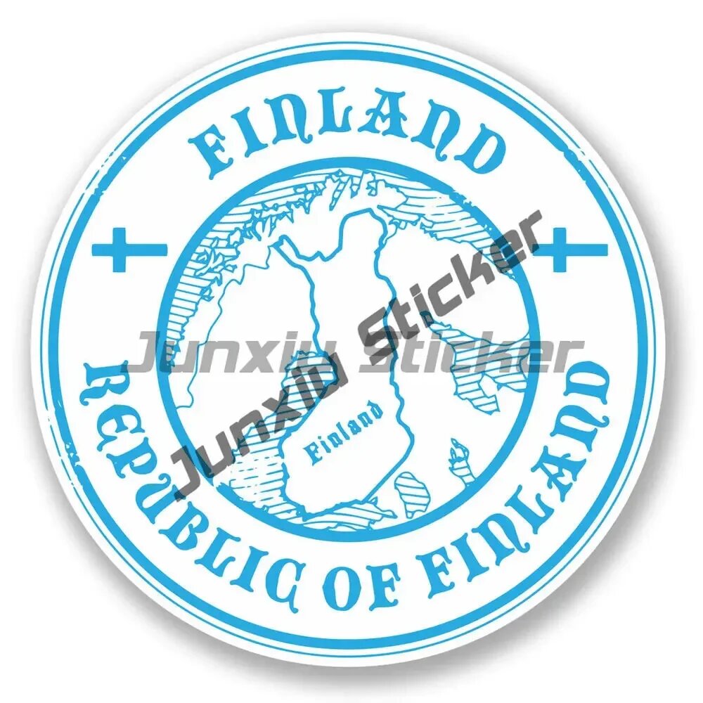 Овальная наклейка Финляндия Finland 6 Reflective decal