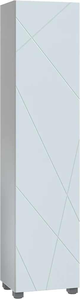 Шкаф-пенал для ванной Vigo Geometry 45 243 напольный, 45 см, белый, глянцевый, с дверками, из МДФ