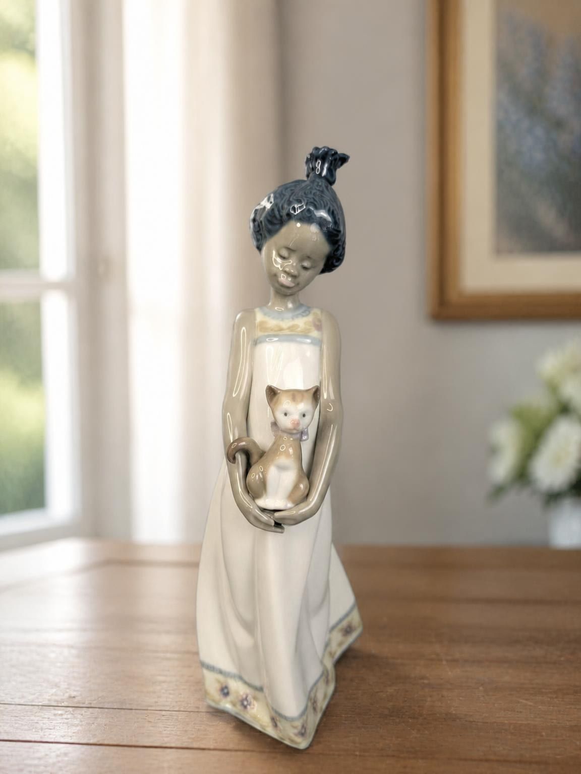 Статуэтка девочка с котом Lladro, Испания
