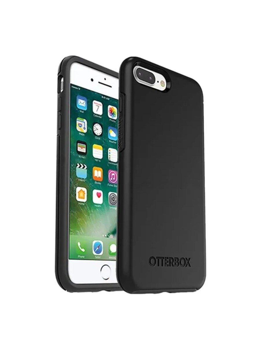 Чехол для смартфона OtterBox Symmetry для iPhone 7 Plus и 8 Plus, черный, противоударный
