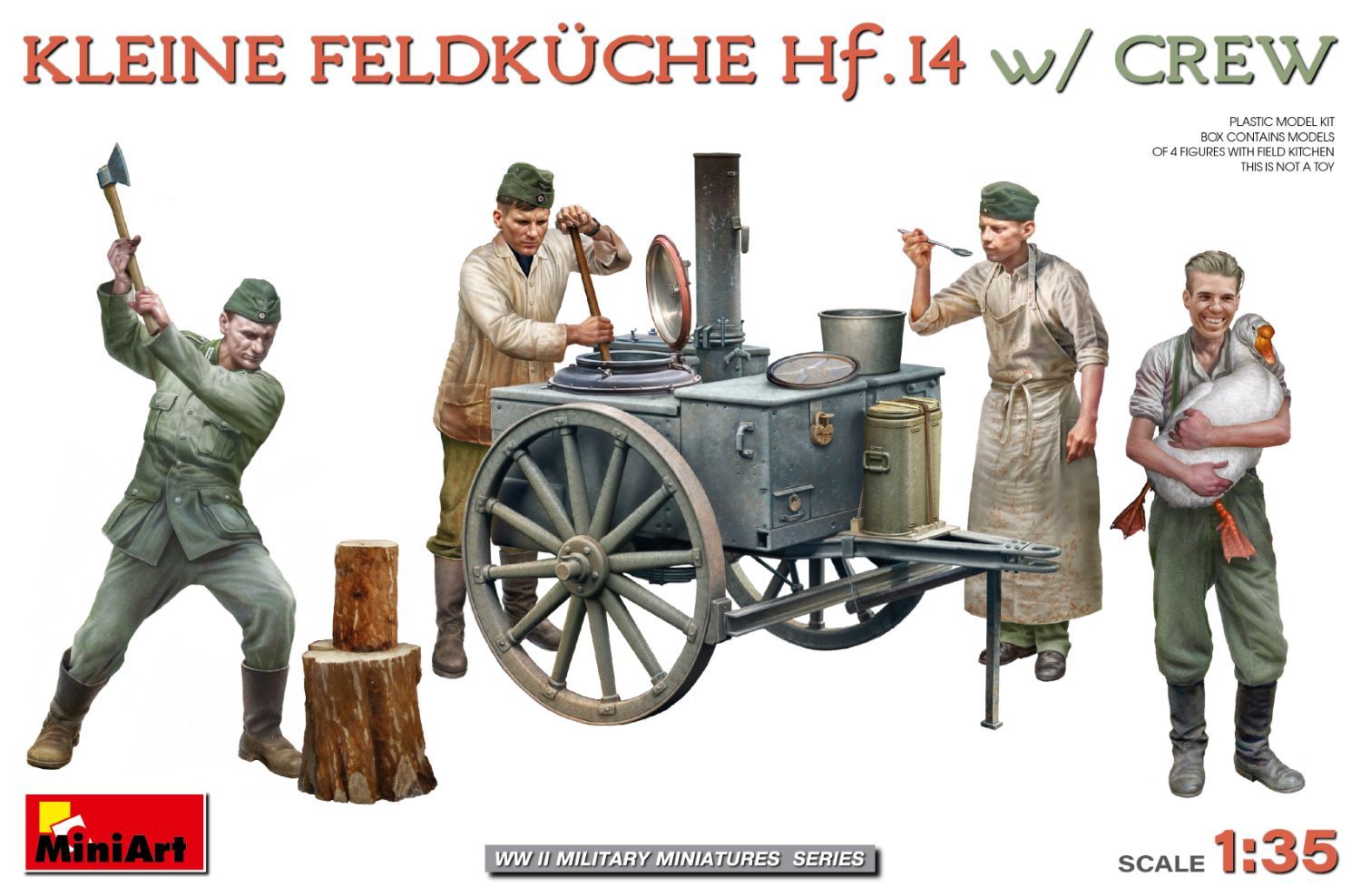 MINIART 53011 1/35 Вч. Персонал легкой полевой кухни типа 14 и кулинарного класса