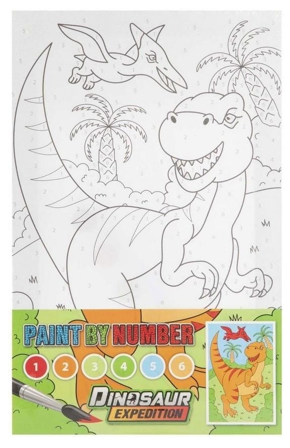Набор для рисования, росписи Grafix Dino, оранжевый, 29,7x19 см