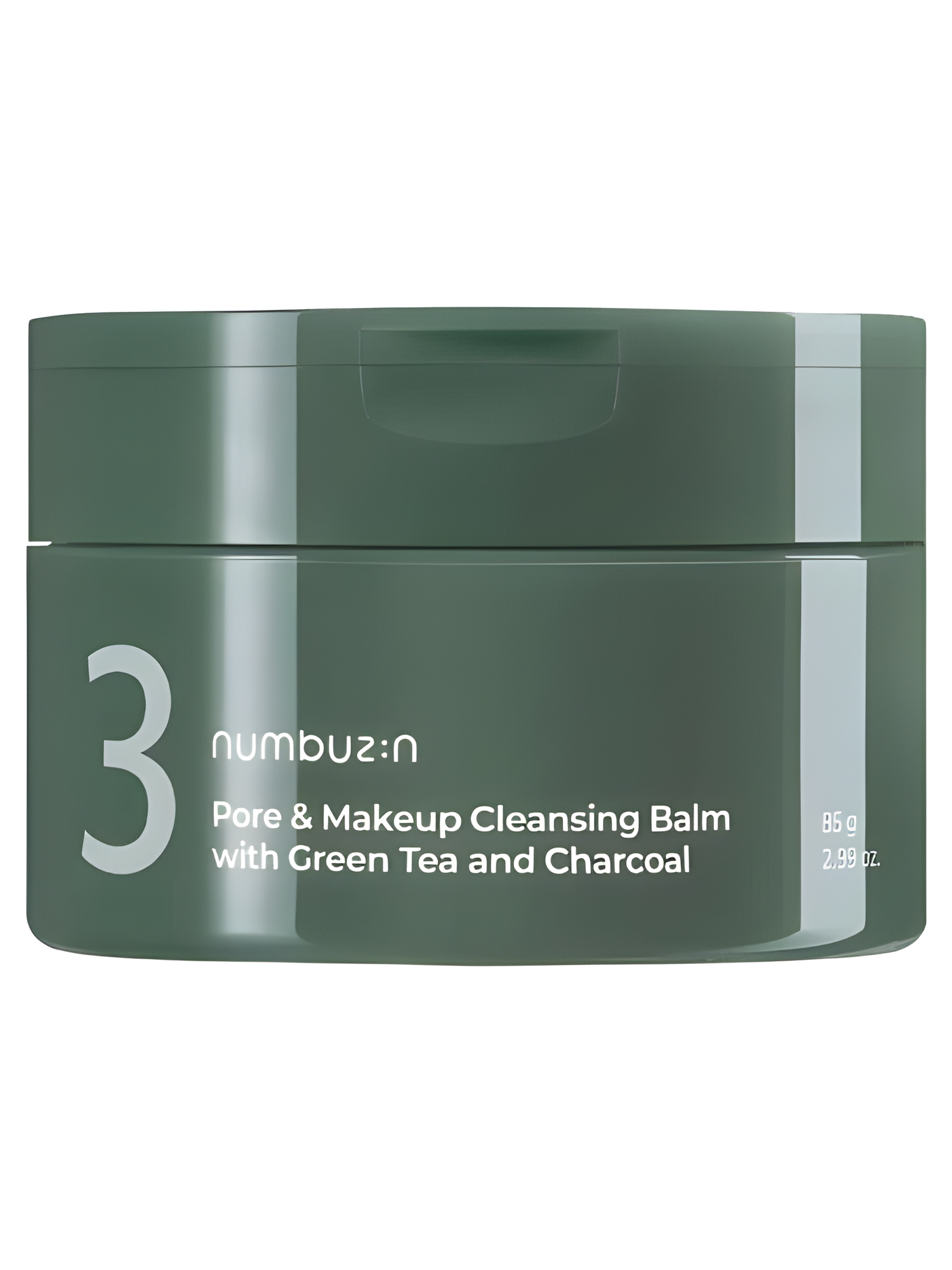 Очищающий бальзам с углём и зелёным чаем Numbuzin No.3 Pore&Makeup Cleansing Balm with Green Tea and Charcoal 85 мл