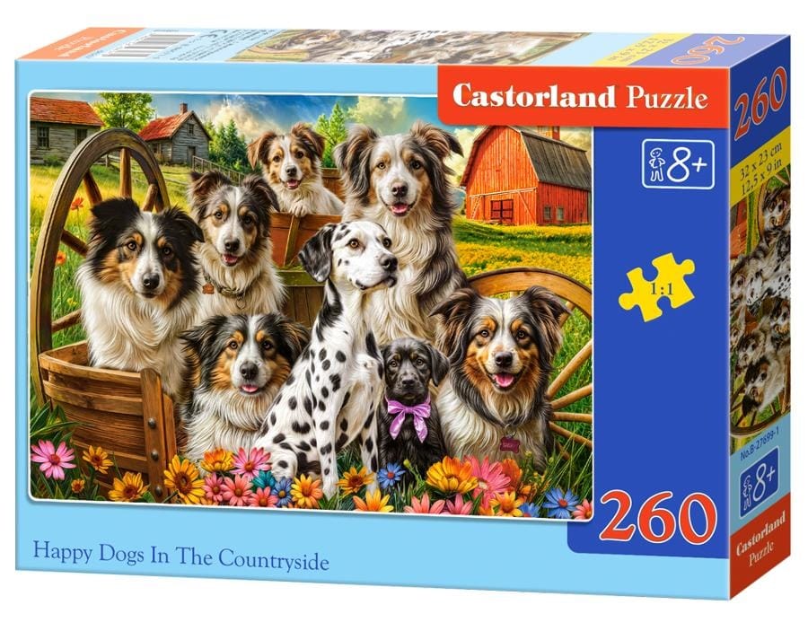 Пазл Castorland Happy Dogs In The Countryside, 260 элементов, разноцветный