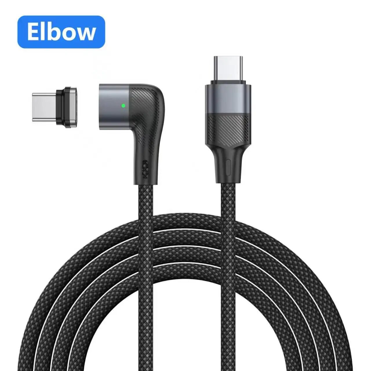 Кабель USB-C на Type-C с магнитным креплением, 240 Вт, PD 3.1, для быстрой зарядки, со 1,2 м, ELBOW