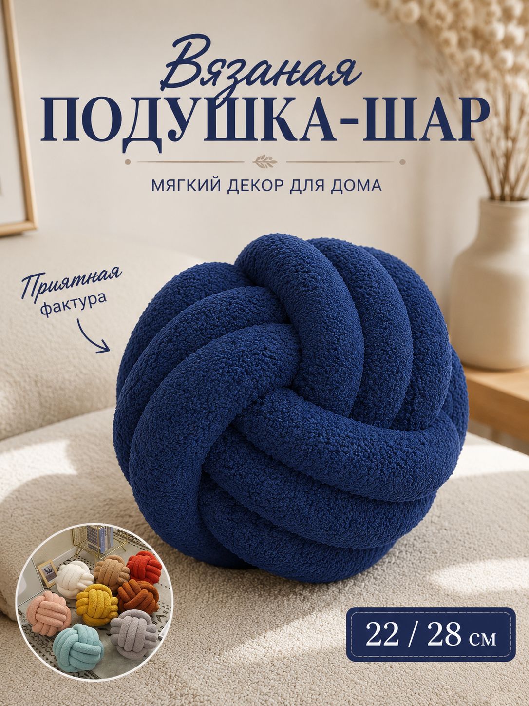 Подушка-игрушка 28x28 см