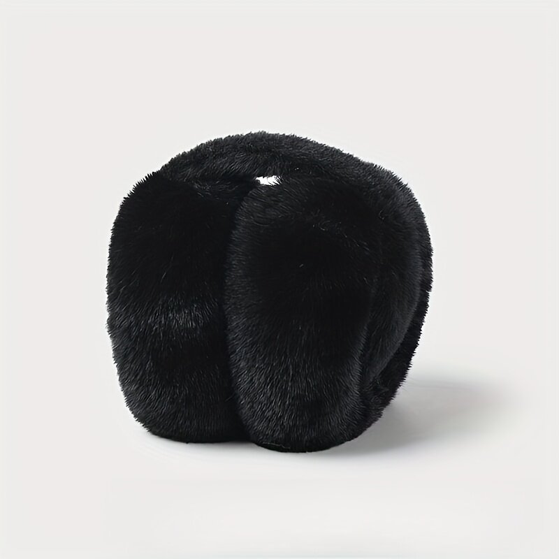 Зимние складные наушники-ушанки черные, с мягким плюшевым подкладом, легкие и дышащие, защита от мороза, эластичная посадка для женщин и мужчин