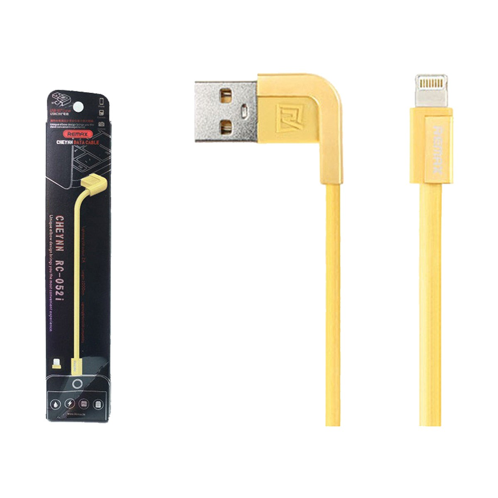 Кабель-переходник USB to Lightning Remax Cheynn RC-052i для iPhone/iPod/iPad, золотистый