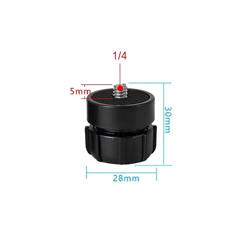 Адаптер 1/4" с шаровой головкой 30x28 мм, Type A Black