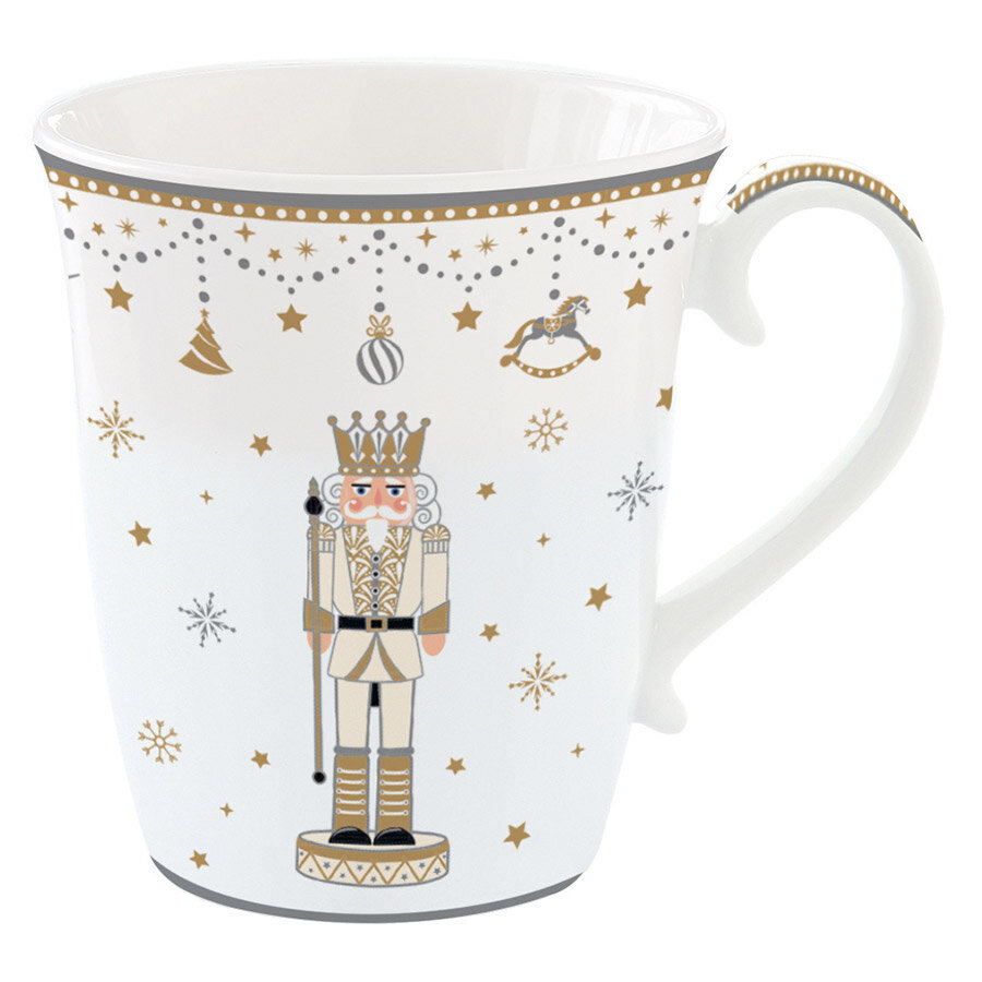 Кружка Royal Nutcracker новогодняя для чая 275 мл из фарфора с Щелкунчиком Easy Life R1101/RNUT