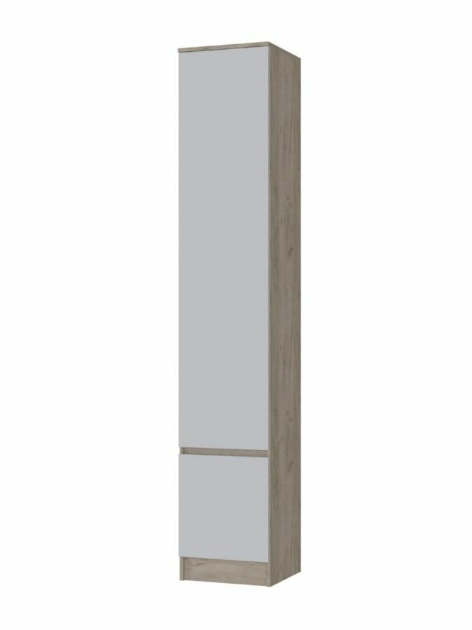 Шкаф Пенал МПП-30, Прихожая Мэнкс, дуб крафт серый/камень серый, 2200х400х400, микон