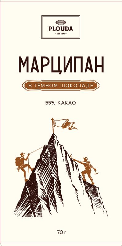 Плитка марципановая POMATTI PLOUDA в темном шоколаде (55% какао) 70г