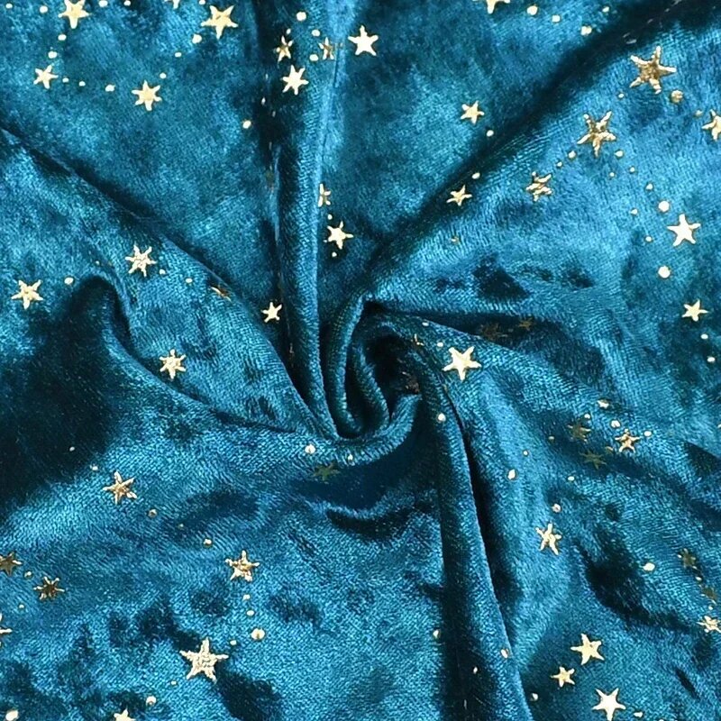 Бархатная ткань Meetee 100% полиэстер 45*145 см Синий, 45x145cm-1Pc, 4-Blue
