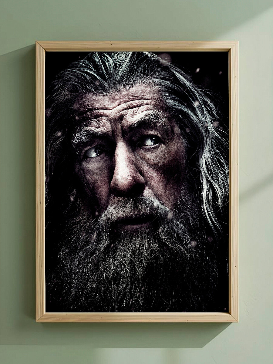 Постер, плакат на стену "Гэндальф - Хоббит / The Hobbit" 42 см х 29,7 см (А3), Без Рамы