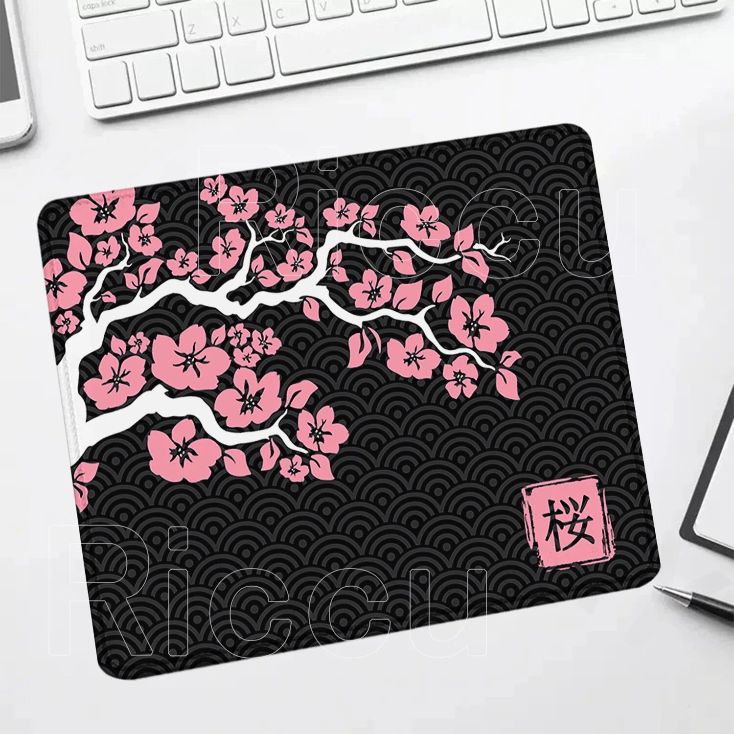 Коврик для мыши Riccu Sakura, розовый, 180x220 мм