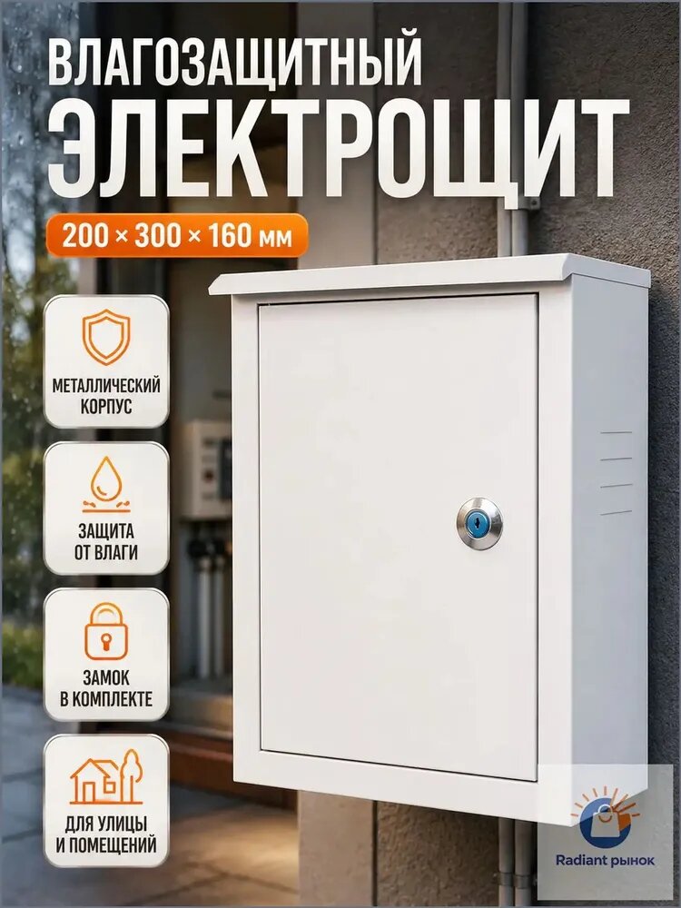 Щиток электрический с монтажной панелью металлический навесной