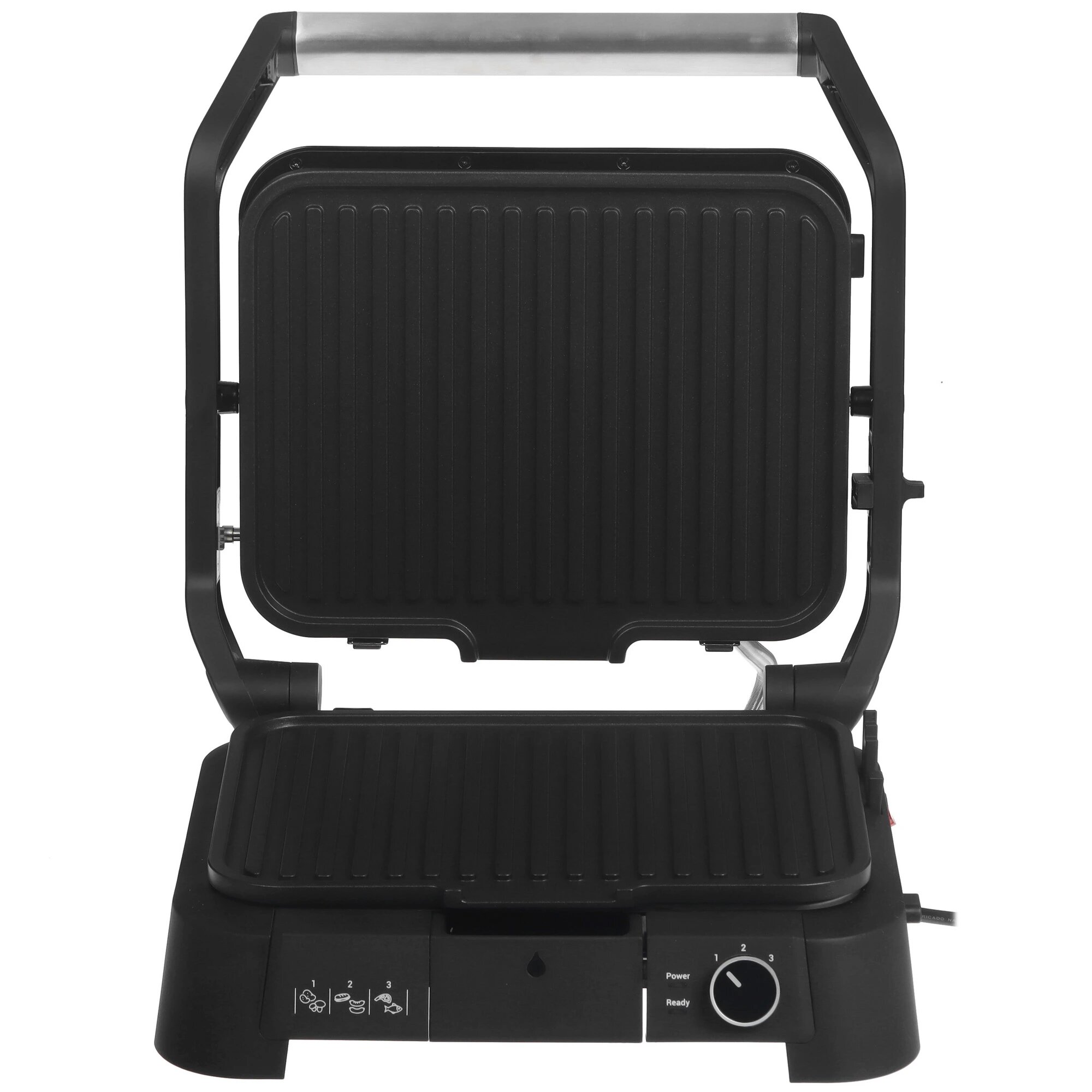 Гриль Tefal SuperGrill GC510DE0, серебристого цвета, 2000 Вт, антипригарное покрытие