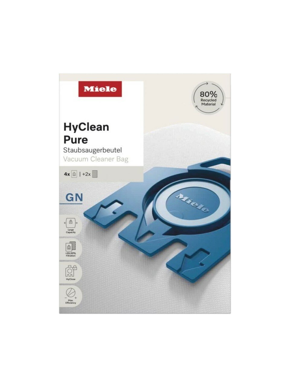 Мешки, пылесборники синтетические Miele GN HyClean Pure для пылесосов серии S800-S858, Classic C1 (S2), S5, Complete C3 (S8)
