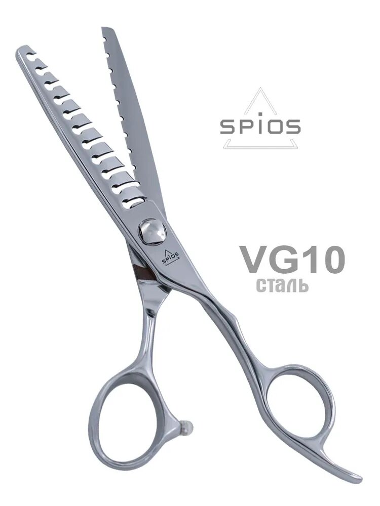 Ножницы парикмахерские профессиональные флажковые SPIOS VG10 филировочные, острые лезвия для стрижки волос, бороды, для груминга подарок для мужчин, на праздники, 6.5 см японская сталь.