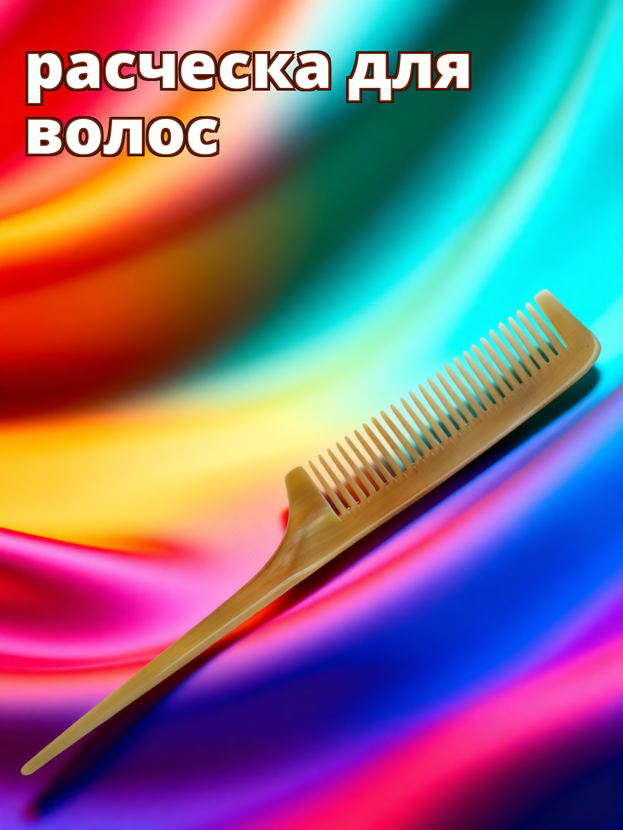 Щетка Для Волос Из Ячьего Рога 1PC Для Салона И Домашнего Использования Подходит Как Подарок 19.5x2.5 Cm